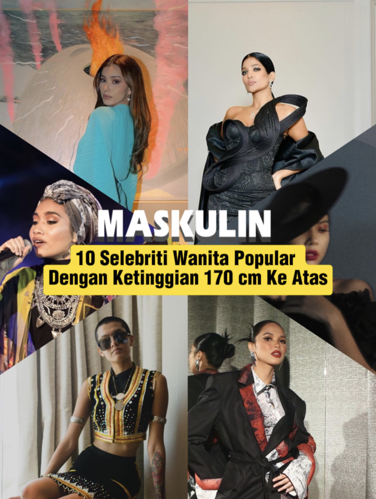 10 Selebriti Wanita Popular Dengan Ketinggian 170 cm Ke Atas
