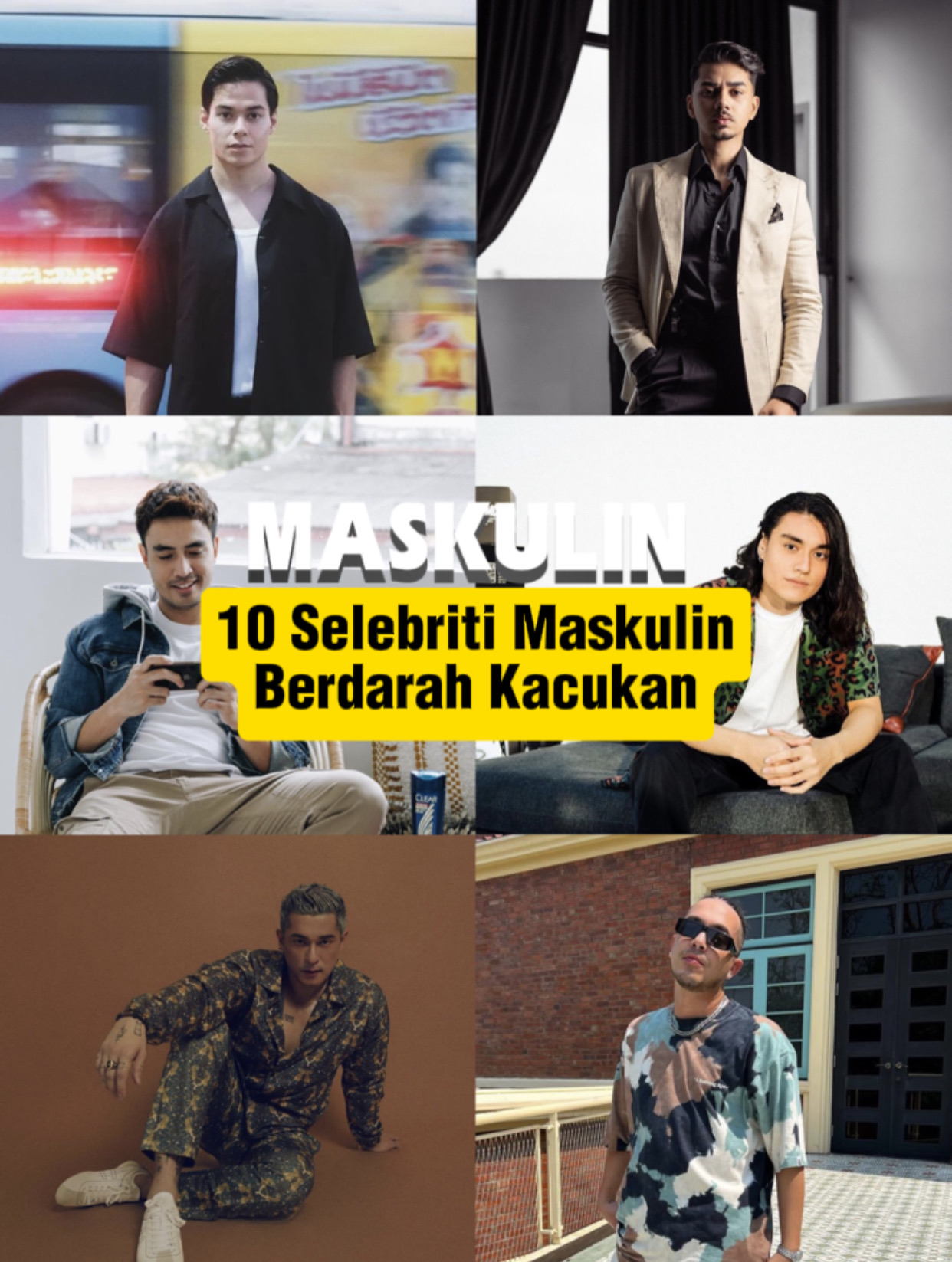 10 Selebriti Maskulin Berdarah Kacukan - Maskulin