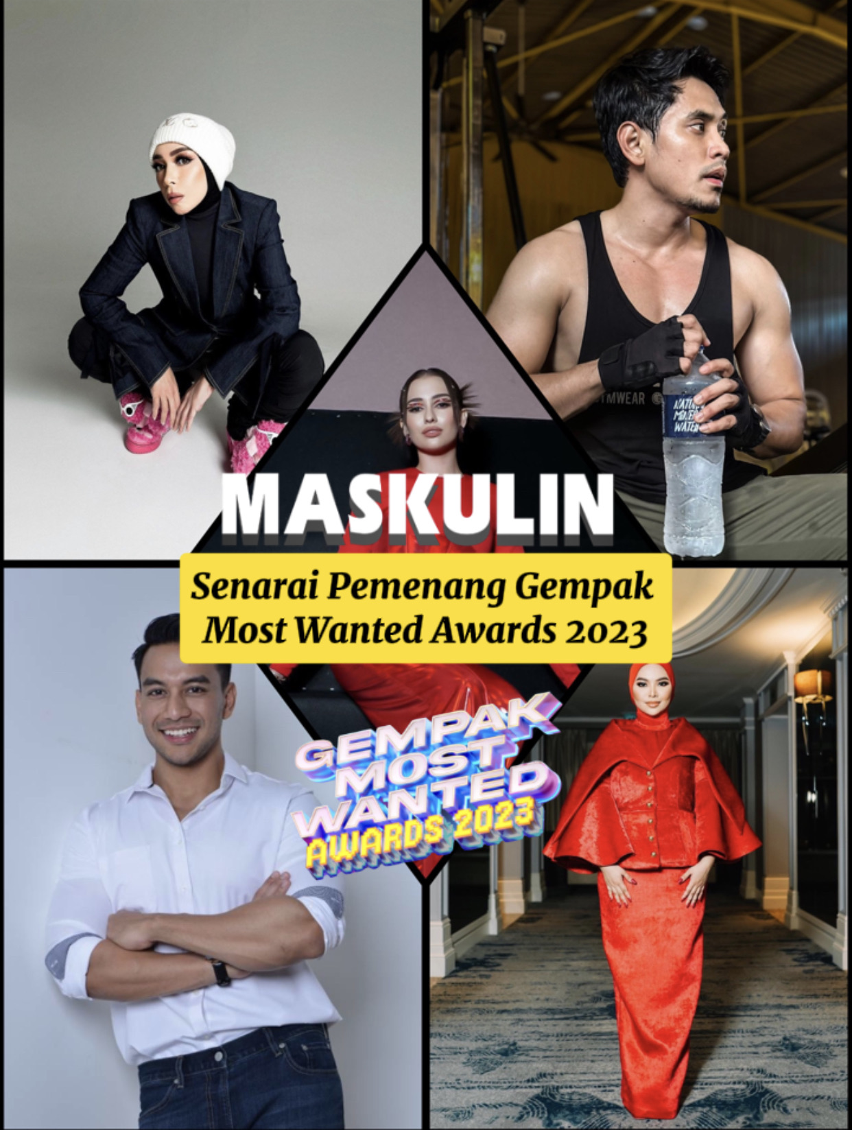 Senarai Pemenang Gempak Most Wanted Awards 2023 - Maskulin
