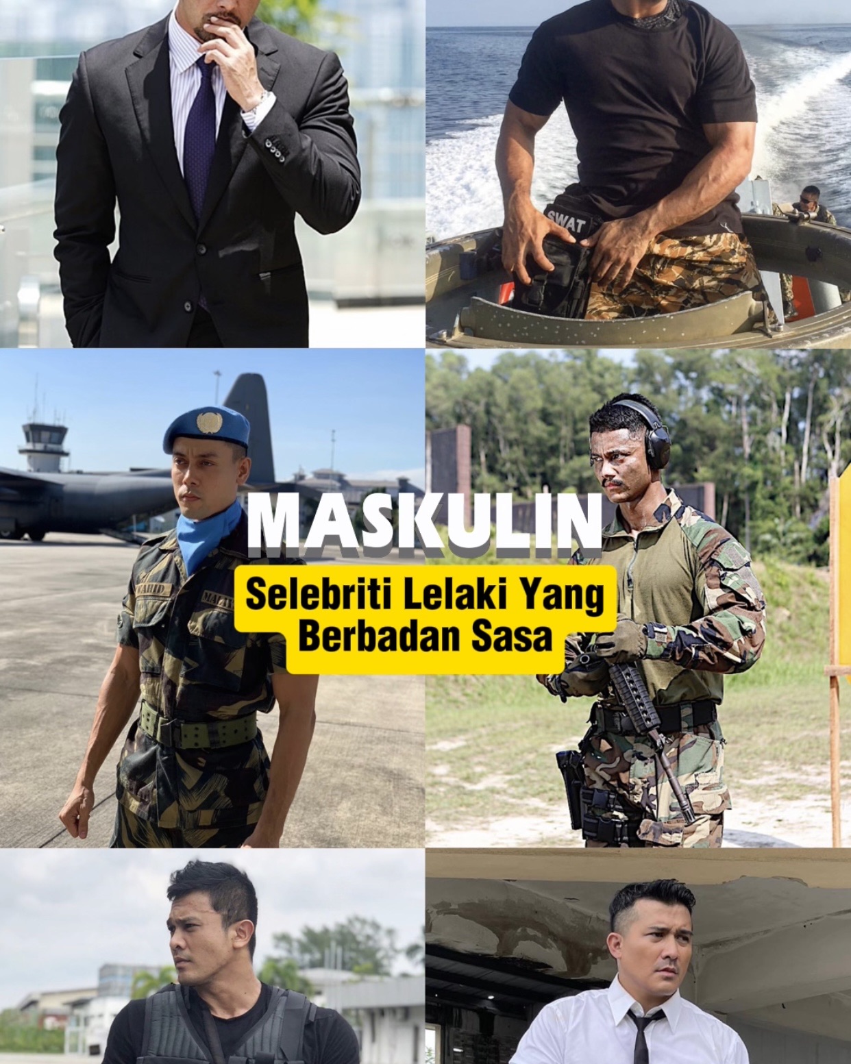 Selebriti Lelaki Yang Berbadan Sasa - Maskulin