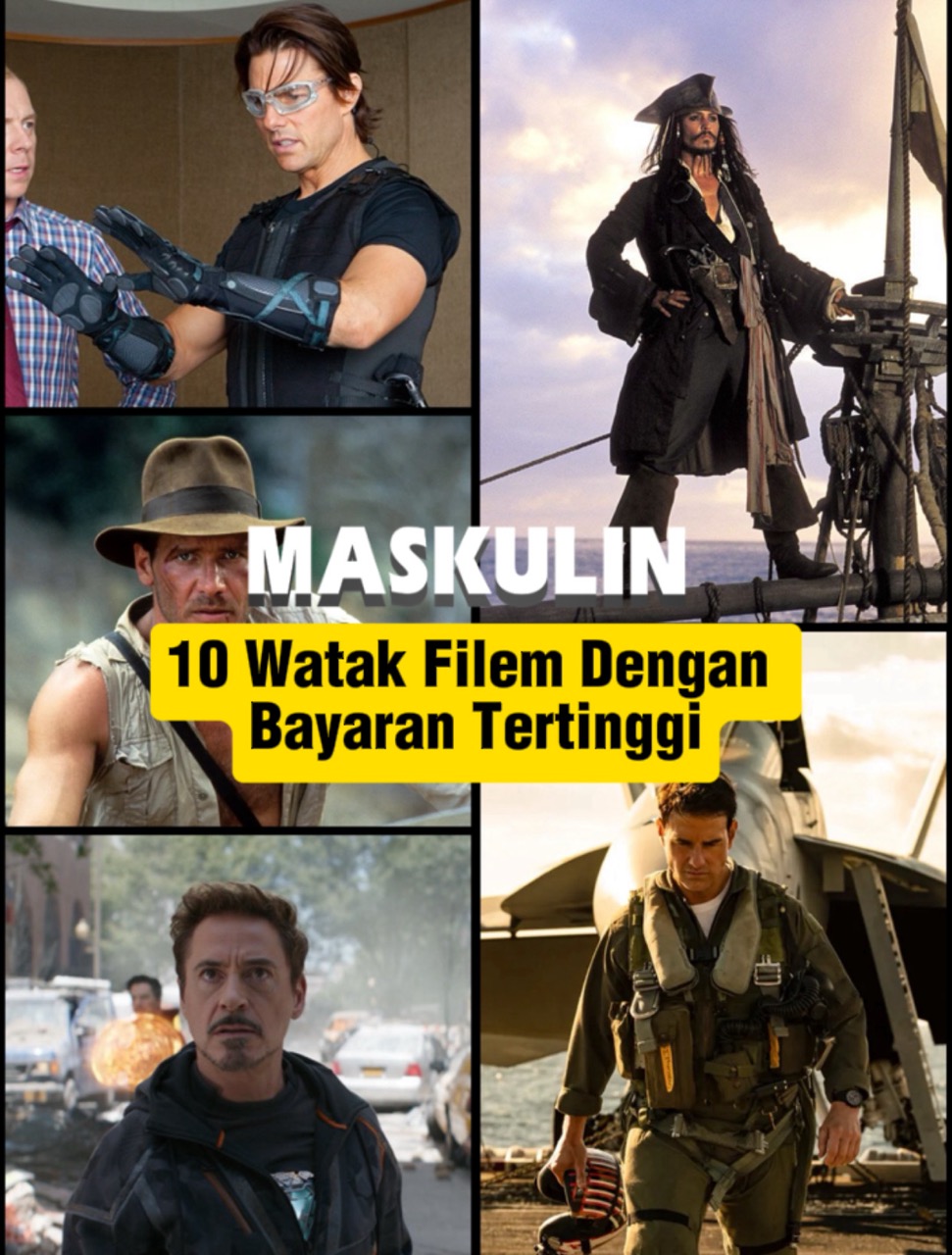 10 Watak Filem Dengan Bayaran Tertinggi