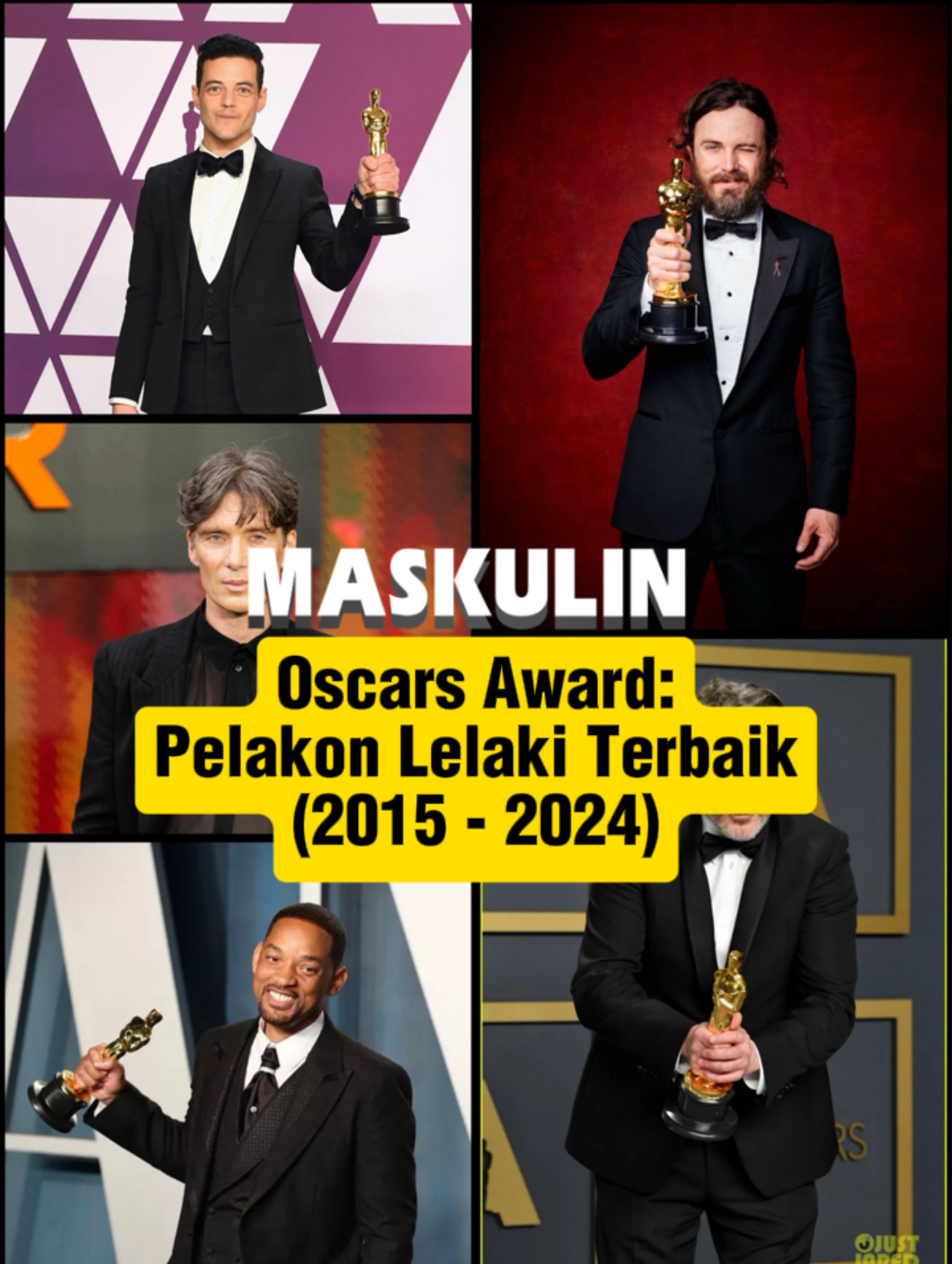 Oscars Award: Pelakon Lelaki Terbaik (2015-2024) - Maskulin