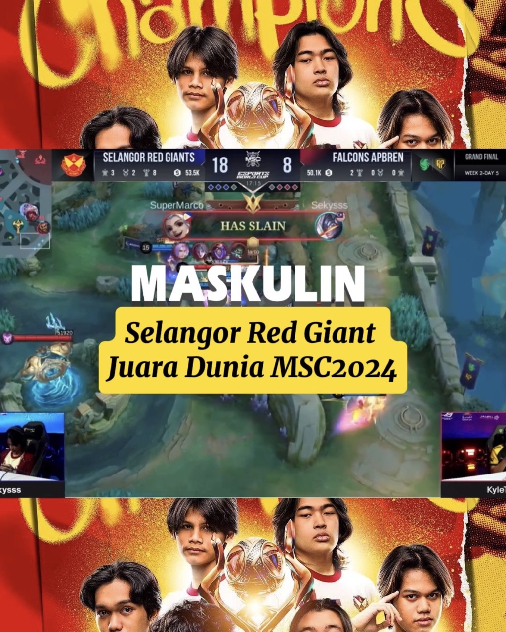Selangor Red Giant Juara Dunia MSC 2024 - Maskulin
