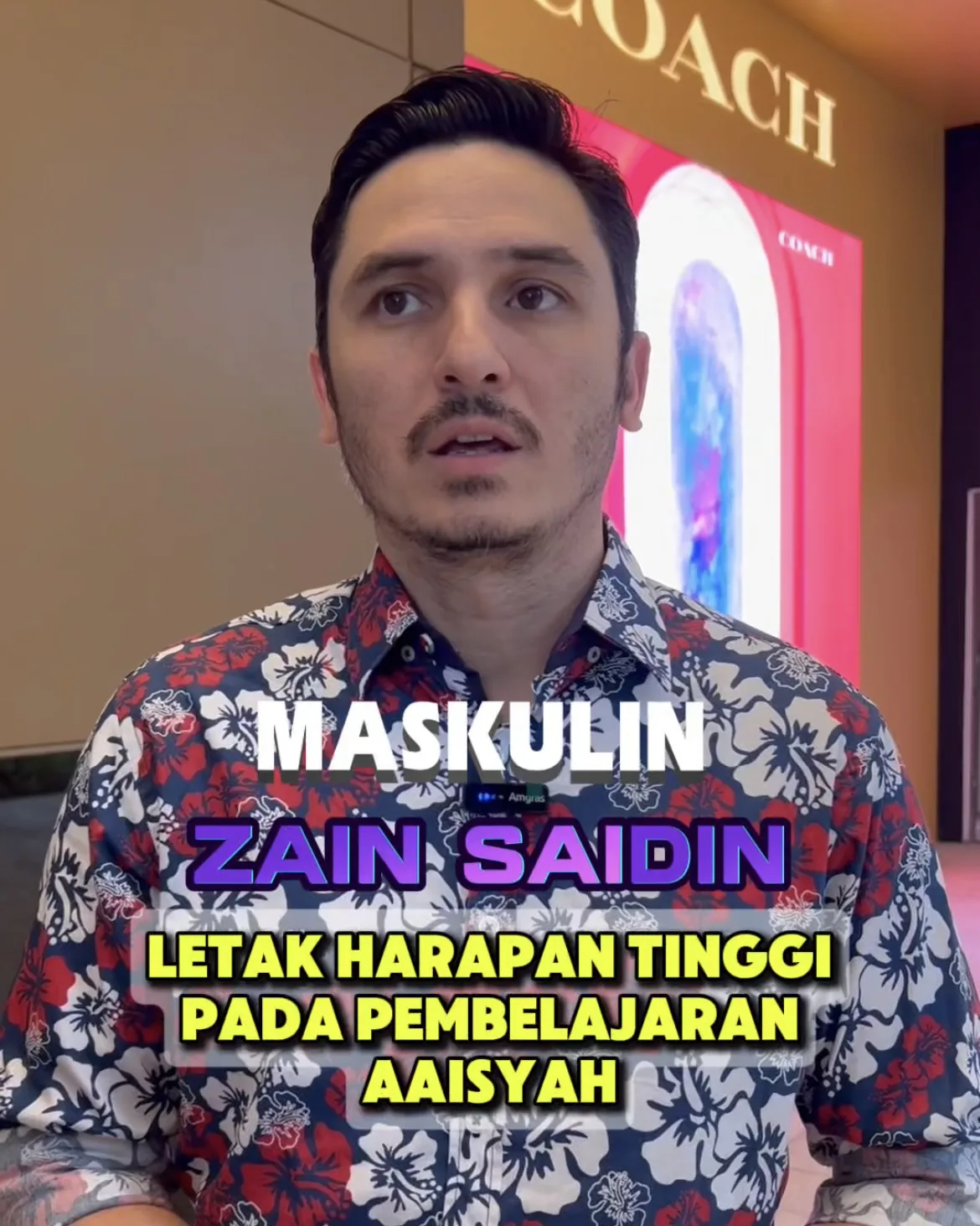 Zain Saidin Letak Harapan Tinggi Pada Pembelajaran Aaisyah